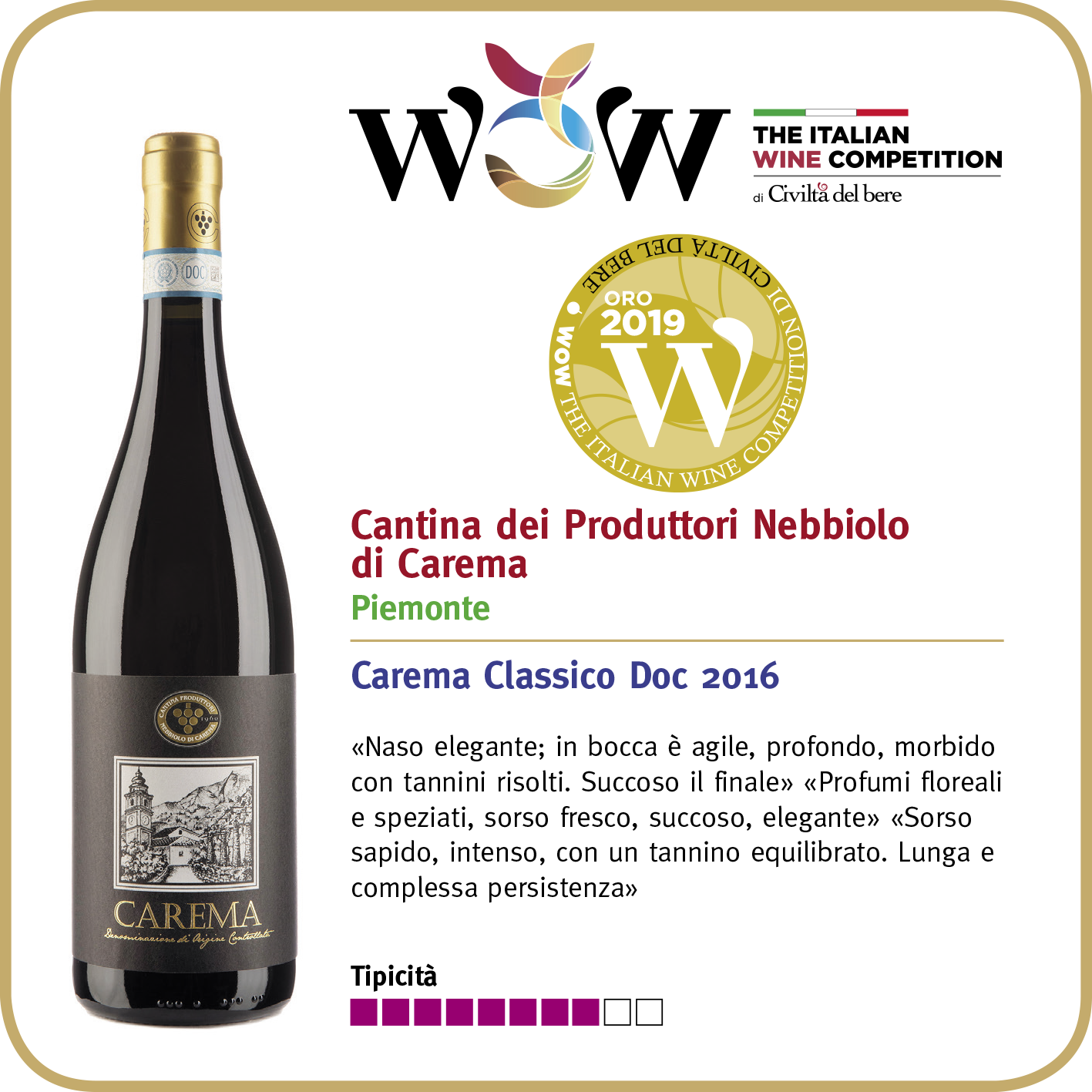 WOW! THE ITALIAN WINE COMPETITION | CANTINA DEI PRODUTTORI NEBBIOLO DI CAREMA - Piemonte | WOW ...