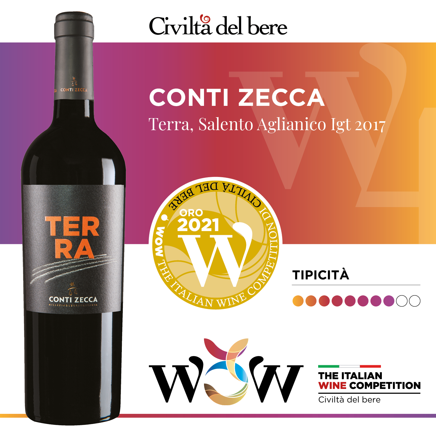 WOW! THE ITALIAN WINE COMPETITION | Conti Zecca - Terra, Salento ...